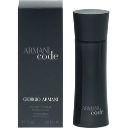 Eau de Toilette Giorgio Armani "Code Homme" Parfüms Gr. 75 ml, schwarz Herren Eau de Toilette