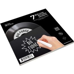 Big Fudge LP-Schutzhülle Schwarze Schallplattenhüllen für 7" Vinyl - 20 Stück, 400 g/m²