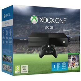 Microsoft Xbox One 500GB - Schwarz + FIFA 16 Ultimate Team Legends
