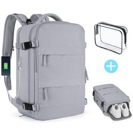 INTEBIKI Reiserucksack Lässiger Rucksack Damen und Herren (Reiserucksack wasserdicht groß mit USB-Lade-Anschluss für 15