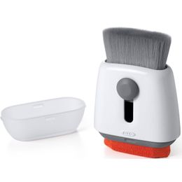 OXO Good Grips Reinigungsbürste, Bildschirmreiniger zum Bürsten und Wischen, grau|weiß