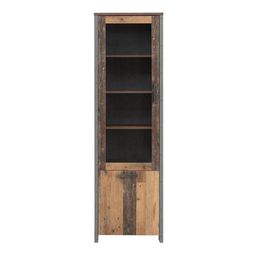 FORTE Vitrine Vitrine CLIF 2-trg. Optik: Old Wood Vintage von FORTE