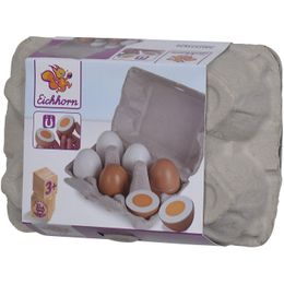 Eichhorn Spielküche Spielzeug Spielwelt Küche Eierbox mit 6 Eiern 9 Teile 100003737