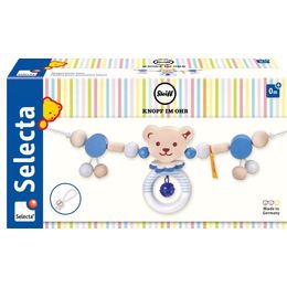 Selecta Greifling Steiff by Selecta Exklusic Holz Wagenkette blau Knopf im Ohr 64305