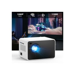 iscooter Native 1080P Full HD Beamer Geräuscharmes und tragbares Bluetooth LCD-Beamer (11000 lm