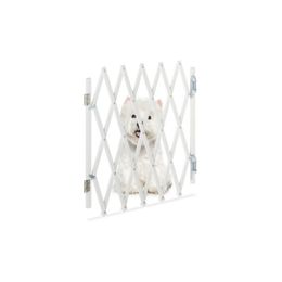 Relaxdays Universalschutzgitter Ausziehbares Hundeabsperrgitter in Weiß