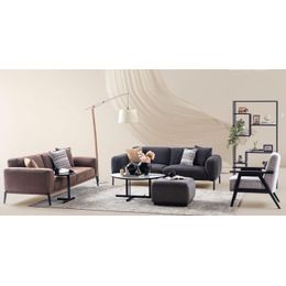 JVmoebel Wohnzimmer-Set Couchgarnitur Dreisitzer Sessel Sofa Stoff 4tlg Stoffsofa Mehrfarbig
