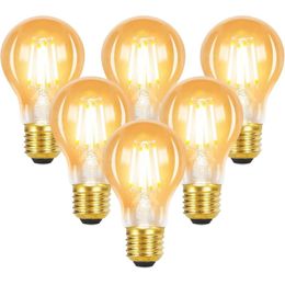 Nettlife LED-Leuchtmittel E27 Vintage A60 Glühbirne 4W 2700K Edison Energiesparlampe