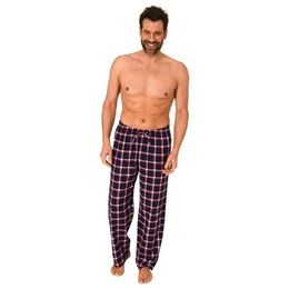 Normann Pyjama Herren Flanell Schlafanzug Hose in Karo-Optik