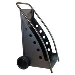 FIREFIX Holz-Transportwagen mit 2 Rädern schwarz 47 x 90 x 50 cm