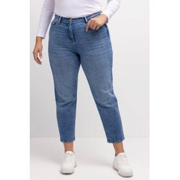 Ulla Popken Regular-fit-Jeans Mom-Jeans High Waist vorgewaschen 5-Pocket-Schnitt