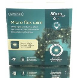 Lumineo - led Lichterkette mit Funktionen 600 cm 80 Lichter warmweiß