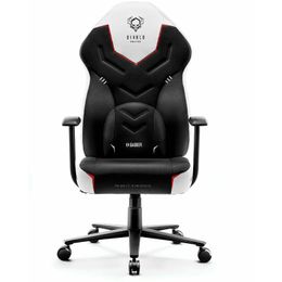 Diablo - X-Gamer 2.0 Gaming Stuhl Computerstuhl ergonomischer Bürostuhl Gamer Chair Schreibtischstuhl: Schwarz-Weiß