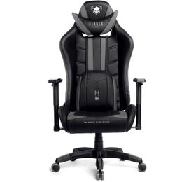 Diablo - X-Ray Gaming Stuhl Computerstuhl ergonomischer Bürostuhl Gamer Chair Schreibtischstuhl Schwarz-Grau: King Size