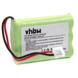 vhbw - 1x NiMH Akku 700mAh (3.6V) kompatibel mit schnurlos Festnetz Telefon VTech MI6889, MI6896, MI6897 Ersatz für 60AAAH3BMJ, u.a..