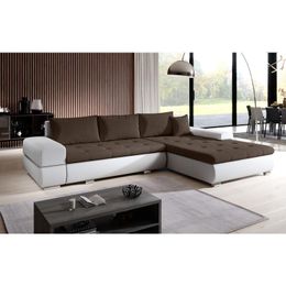 Arzo Sofa L-Form Eckcouch Schlafsofa Couch mit Schlaffunktion MA120-OR29 - Furnix