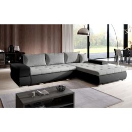 Arzo Sofa L-Form Eckcouch Schlafsofa Couch mit Schlaffunktion MA1100-OR90 - Furnix