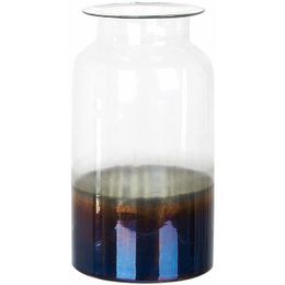 Beliani - Blumenvase Schillernd / Mehrfarbig 27 cm aus Glas mit glänzender Oberfläche Handgefertigt Wohnartikel Zubehör Dekogefäß Modern - Bunt