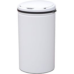 Sensor-Mülleimer 30L Stahl Mülleimer mit Sensor Abfalleimer Küche Weiß - SVITA