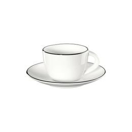 Asa espressotasse mit unterteller, ligne noire