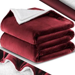 Kesser® Kuscheldecke Flauschige Sherpa Extra Weich & Warm Wohndecke Flanell Fleecedecke, Falten beständig/Anti-verfärben als Couchdecke Sofadecke oder Bettüberwurf