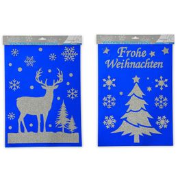 Gärtner Pötschke Fensterbild 2er Set, silberglitter