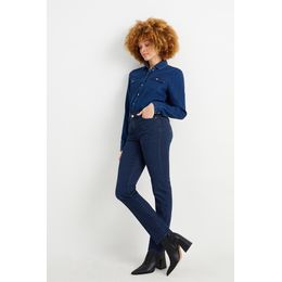 C&A Straight Jeans mit Strasssteinen-Mid Waist-LYCRA®