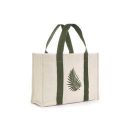 Lascana Shopper, Handtasche, Schultertasche, große Strandtasche, Tragetasche, beige|grün