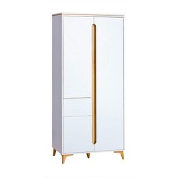 Feldmann-Wohnen Kleiderschrank Gapi (1-St) 90cm 3-türig brilliantweiß / Bergesche