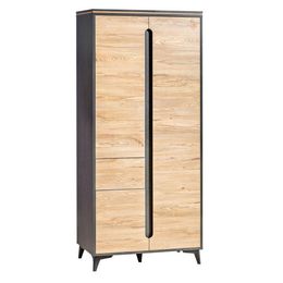 Feldmann-Wohnen Kleiderschrank Gapi (1-St) 90cm 3-türig Fresco grau / Bergesche