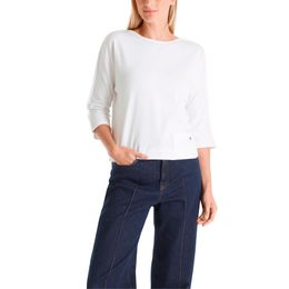 T-Shirt Marc Cain ""Collection Essential" Premium Damenmode" Gr. 2 (36), weiß Damen Shirts Jersey