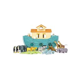 LeNoSa Spielzeug-Schiff Große Arche Noah • Spielwelt inkl. Figuren • Holzspielzeug für Kinder