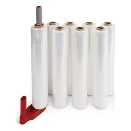ratioform Flexi-Stretchfolie, VE 8 Stk, LxB 300 m x 500 mm, mit Griffset, Materialstärke 17 µm, ab 10 VE