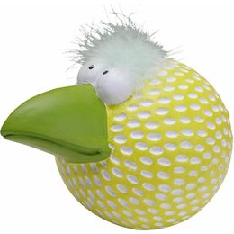 Dekofigur Vogel Ton 23,5 cm gelb grün weiß Dekofigur - TrendLine
