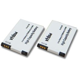 2x Akku kompatibel mit Unify SL450 schnurlos Festnetz Telefon (950mAh, 3,7V, Li-Ion) - vhbw
