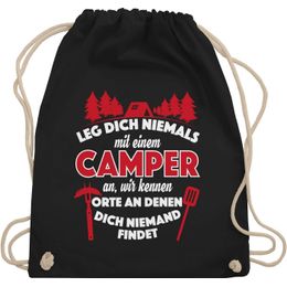 Shirtracer Turnbeutel Leg dich niemals mit einem Camper an