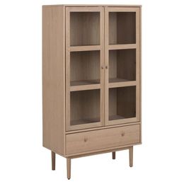 ebuy24 Vitrine Aston Vitrinenschrank mit 2 Glastüren und 1 Schubl (1-St)