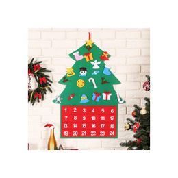 Coonoor Adventskalender Filz-Weihnachts-Adventskalender zum Aufhängen am Weihnachtsbaum