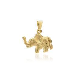 NKlaus Kettenanhänger Kettenanhänger Elefant klein 333 Gelb Gold 15