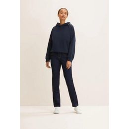 Tom Tailor Boyfriend-Jeans Straight Bleached Jeans Regular Fit Denim Hose aus Baumwolle ALEXA 4649 in Blau