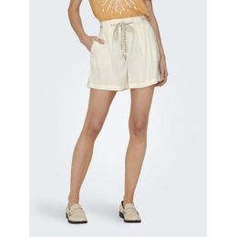 Jacqueline de Yong Shorts Stoff Shorts mit Bindegürtel JDYTOMIKA 4895 in Beige