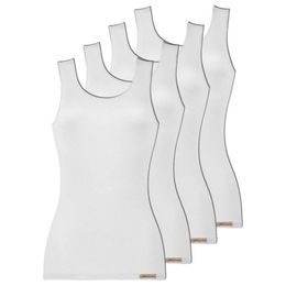 Comazo Achselhemd 4er Pack Baumwoll Damen Achselunterhemd (Spar-Set