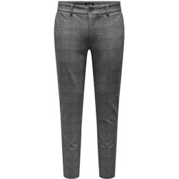 Only & Sons ONLY & SONS Chinohose MARK CHECK PANTS, grau