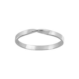 BUNGSA Fingerring Ring einfach gedreht aus 925 Silber Damen (Ring