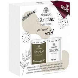 alessandro Nägel Striplac Peel Or Soak Sets Wild Set - Vegan Striplac Shade The Elephant Way 5 ml + Striplac Top Coat 5 ml