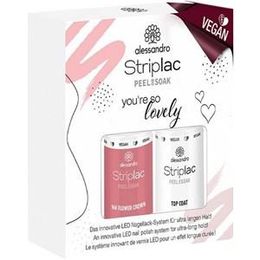 alessandro Nägel Striplac Peel Or Soak Sets Lovely Set - Vegan Striplac Shade Flower Crown 5 ml + Striplac Top Coat 5 ml