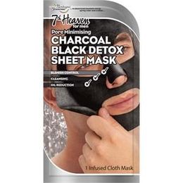 7th Heaven Gesichtsmasken Männer Charcoal Black Detox Sheet Mask