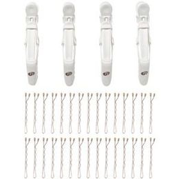 T3 Haarstyling Accessoires Clip Kit 4 Abteilklammern + 30 Haarklemmen