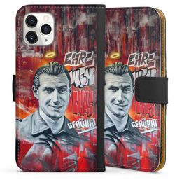 DeinDesign iPhone 11 Pro Handy Klapph&uuml;lle Handyh&uuml;lle aus Kunst Leder schwarz Flip Case 1. Fc Kaiserslautern 1. Fck Fritz Walter Sideflip mit Lasche