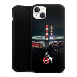 DeinDesign iPhone 14 Handy Premium Silikon H&uuml;lle Handyh&uuml;lle schwarz Case Stadium 1. Fc K&ouml;ln Official Licensed Product Silikon Premium Case
